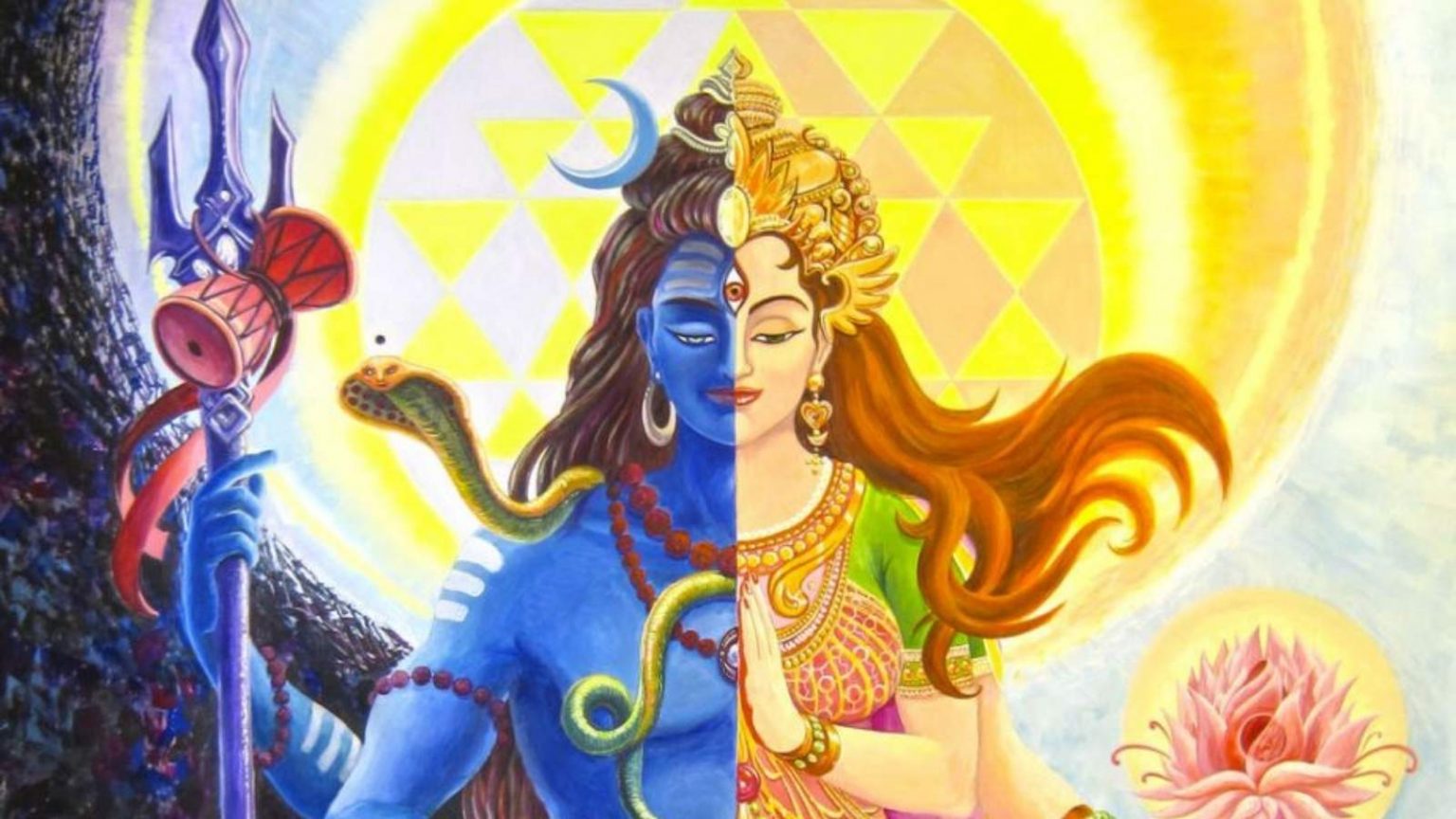 Ardhanarishvara - The combined form of Shiva and Shakti